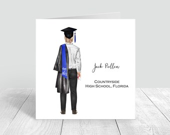 Custom Graduation Card Congratulations Male Graduation - Etsy