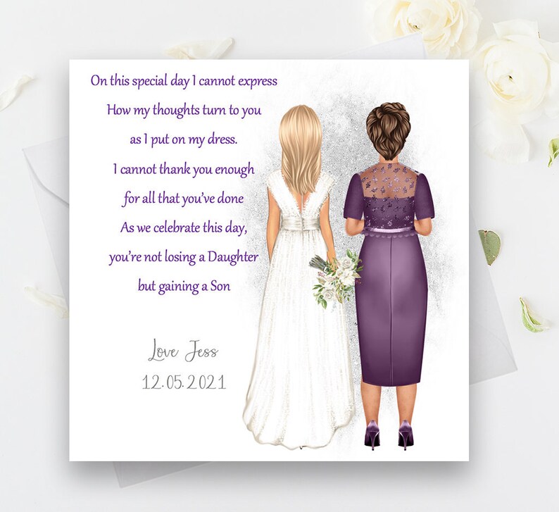 Thank You Mum Wedding Day Card Gifs for Mom on My Wedding - Etsy