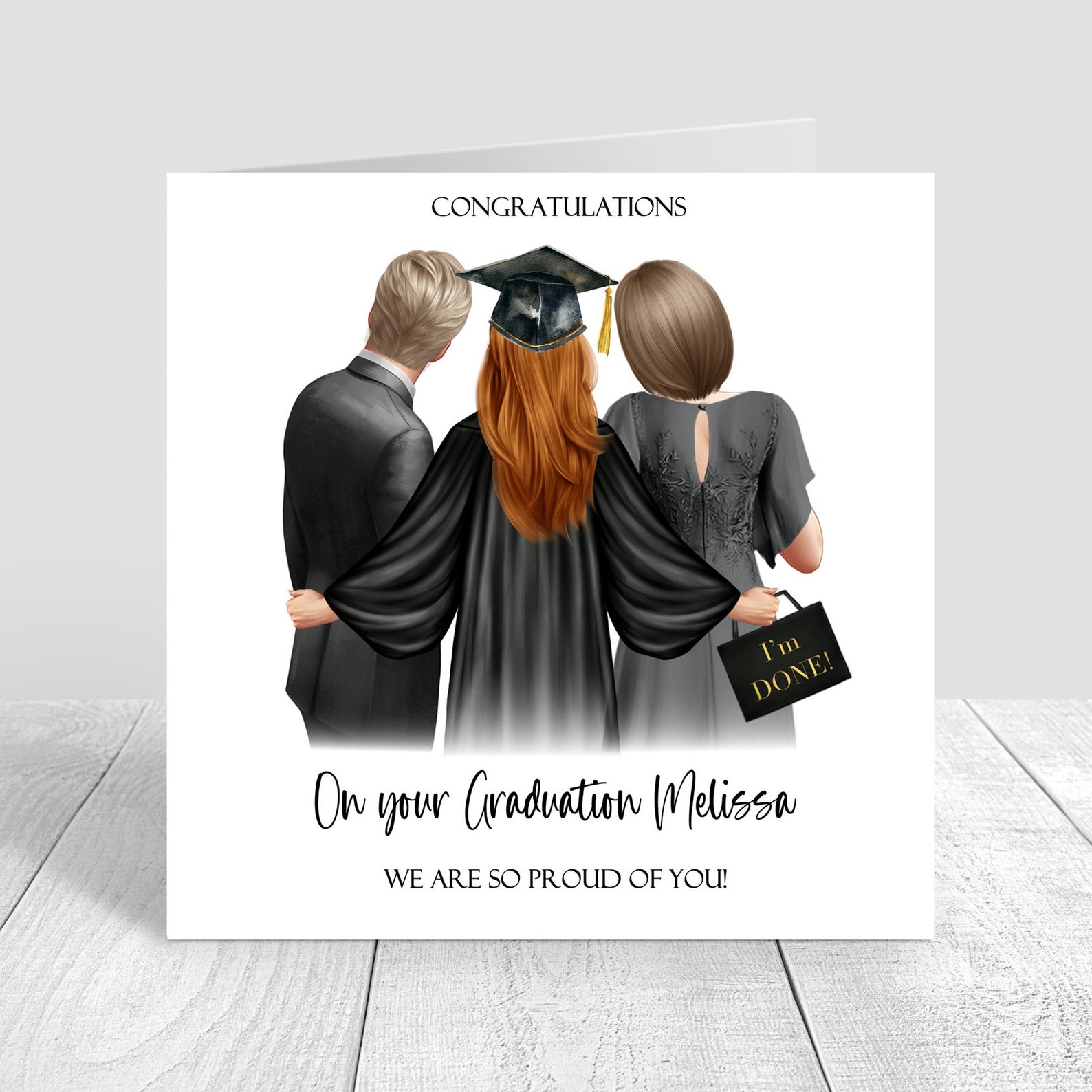 Personalised Daughter Graduation Card Handmade for Her, Well Done ...