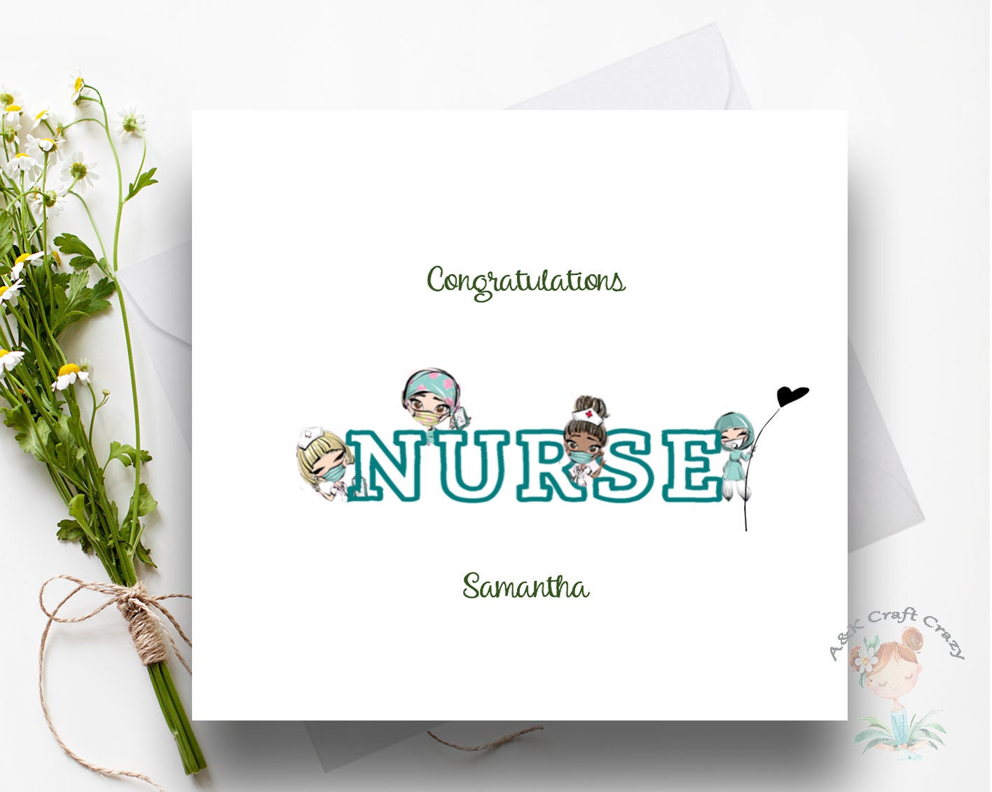 Congratulations Nurse Handmade Card New Job Personalised | Etsy