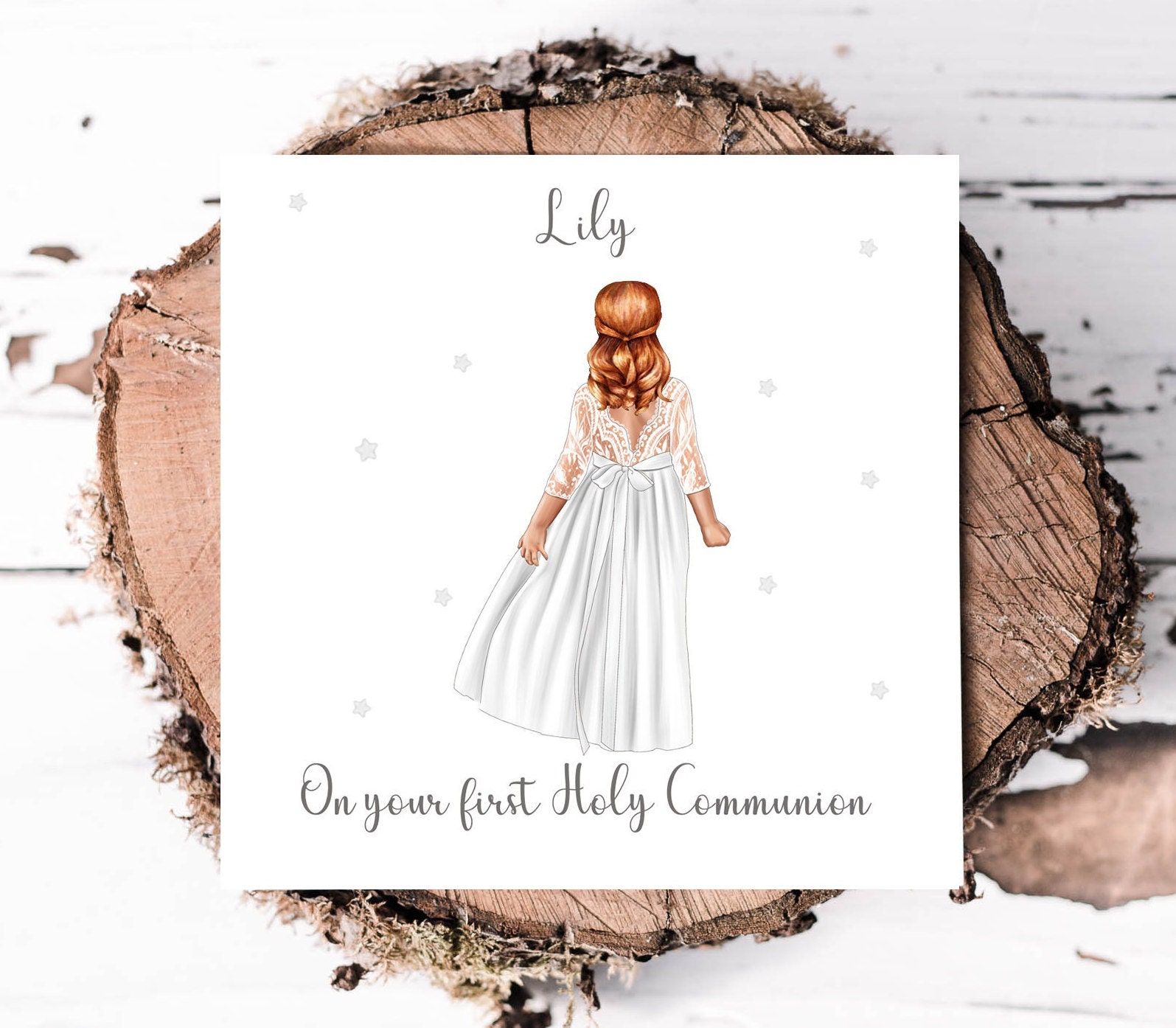 First Holy Communion Card Handmade Personalised for Girls - Etsy