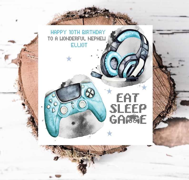 Gamer Boys Birthday Card Controller Playstation Gamer - Etsy