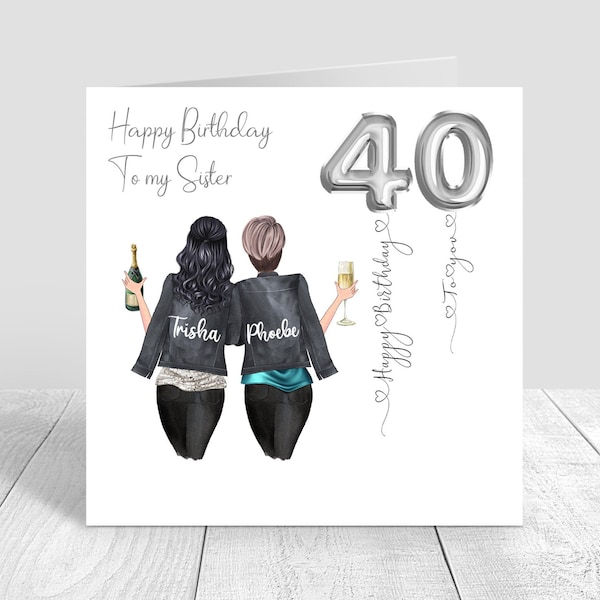 40th Birthday Sister - Etsy Canada