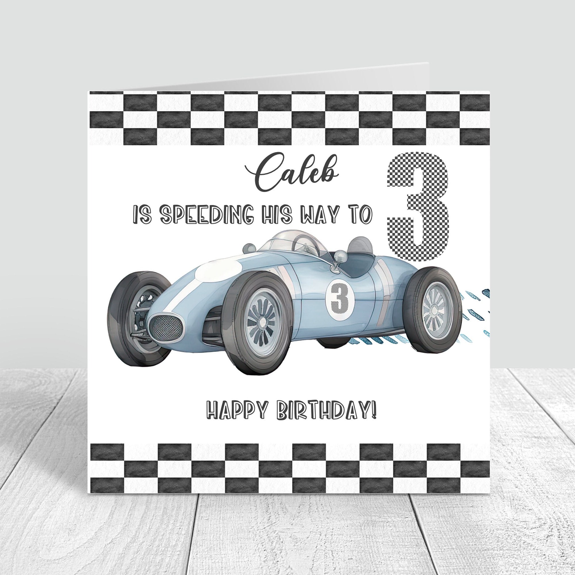 Boys Race Car Birthday Card Handmade & Personalised 2nd 6th - Etsy