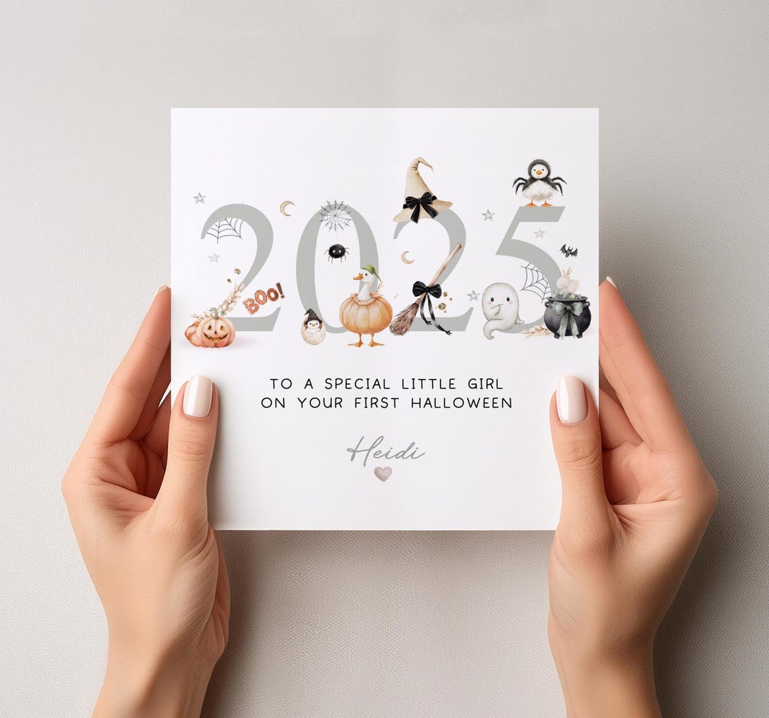 Personalised First Halloween Card, Happy 1st Halloween Card, Halloween ...