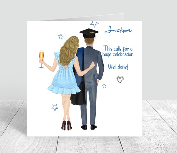 Boyfriend Graduation Card Personalised Handmade Card - Etsy UK