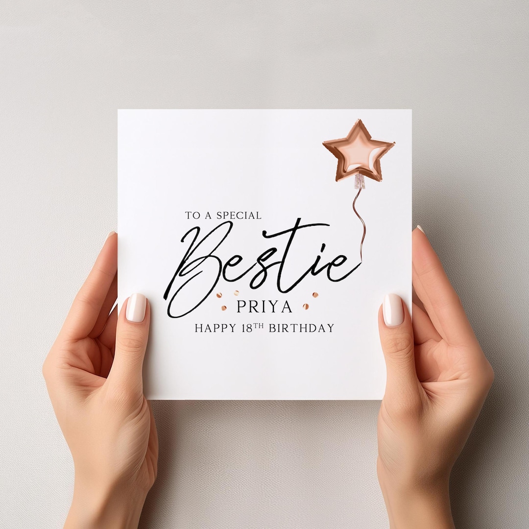 Personalised Bestie Birthday Card, Card for Bestie, Bestie Card,best ...