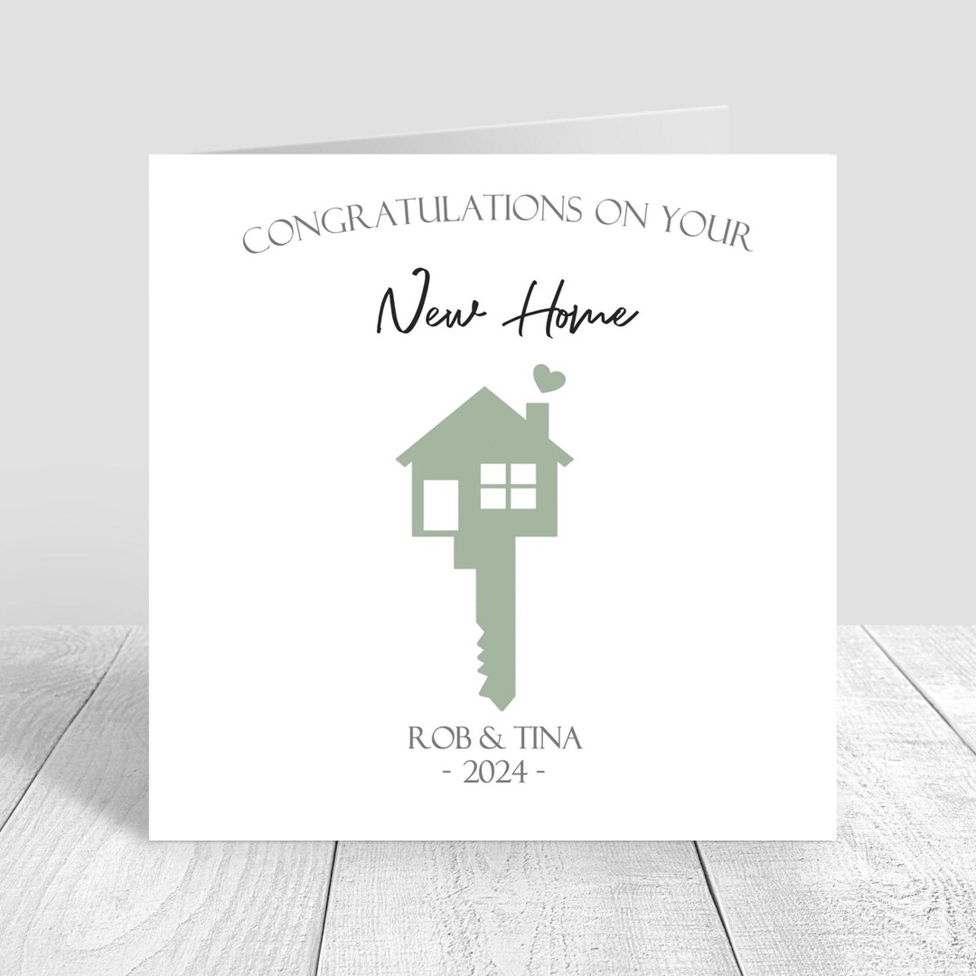 Personalised New Home Card, Congratulations, First Home, Happy New Home ...