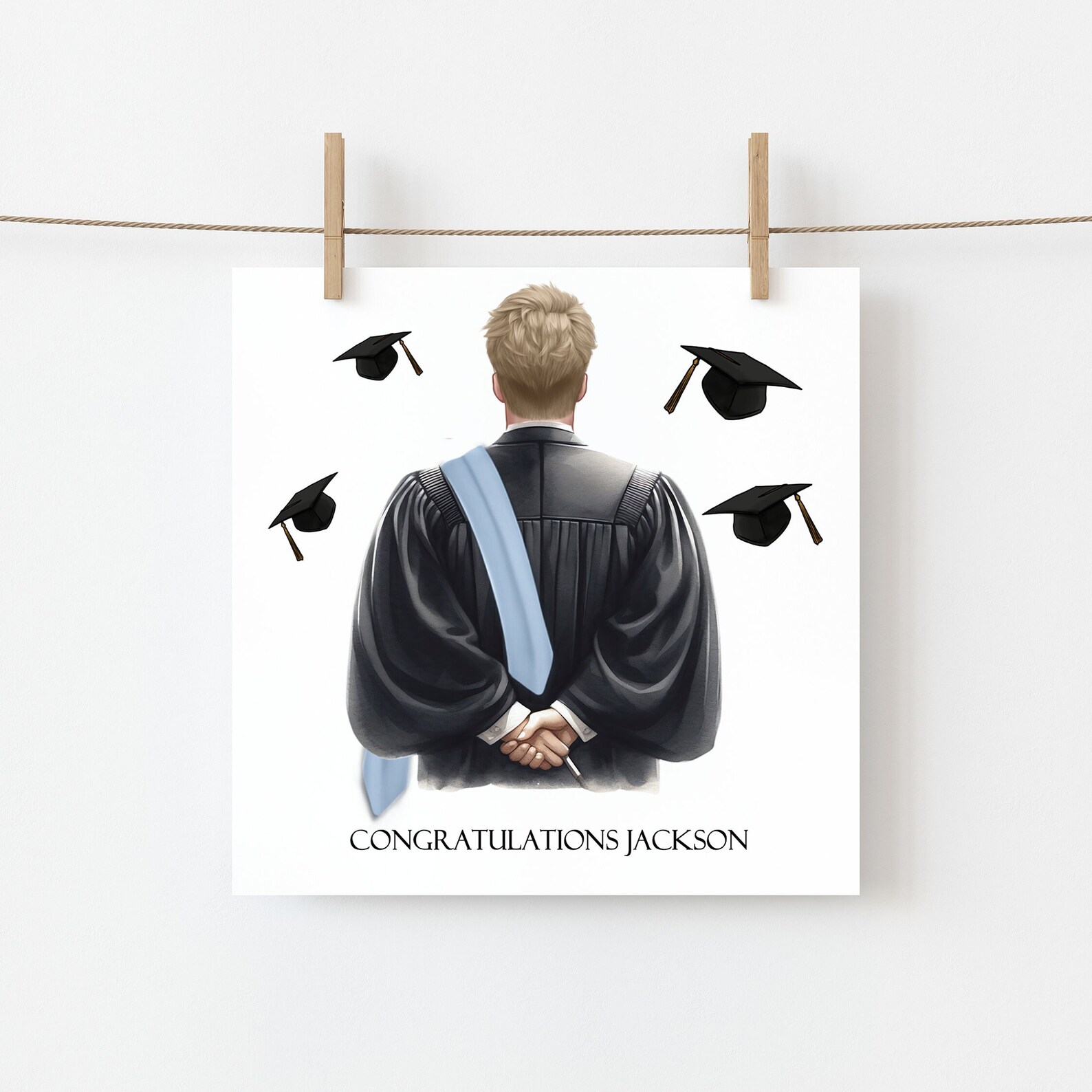 Mens Personalised Graduation Day Card Greetings Card Congratulations ...