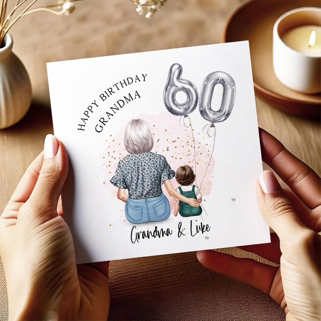 Personalised Grandma Birthday Card | 60th Birthday Card for Nan ...