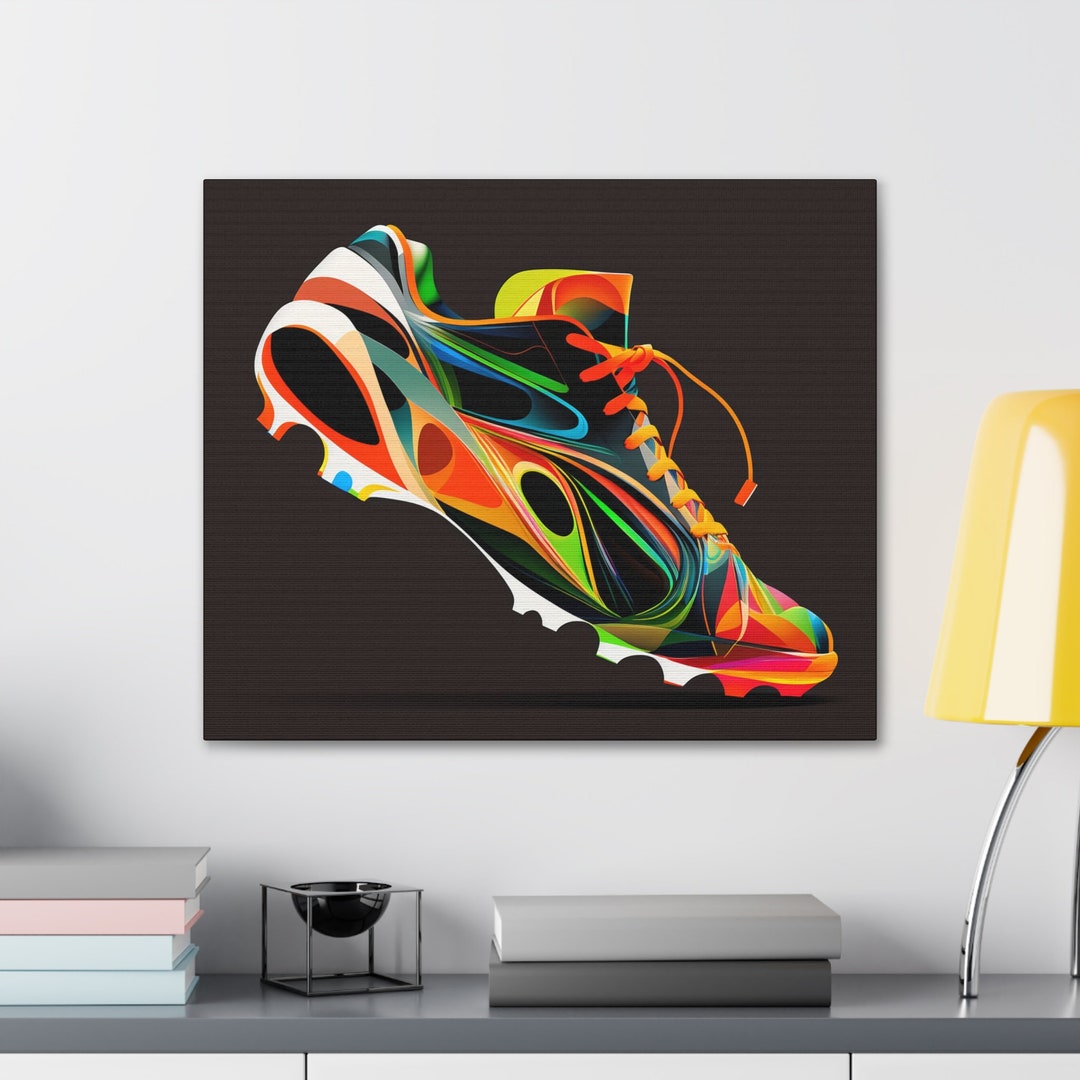Soccer Boot Abstract Canvas - Etsy