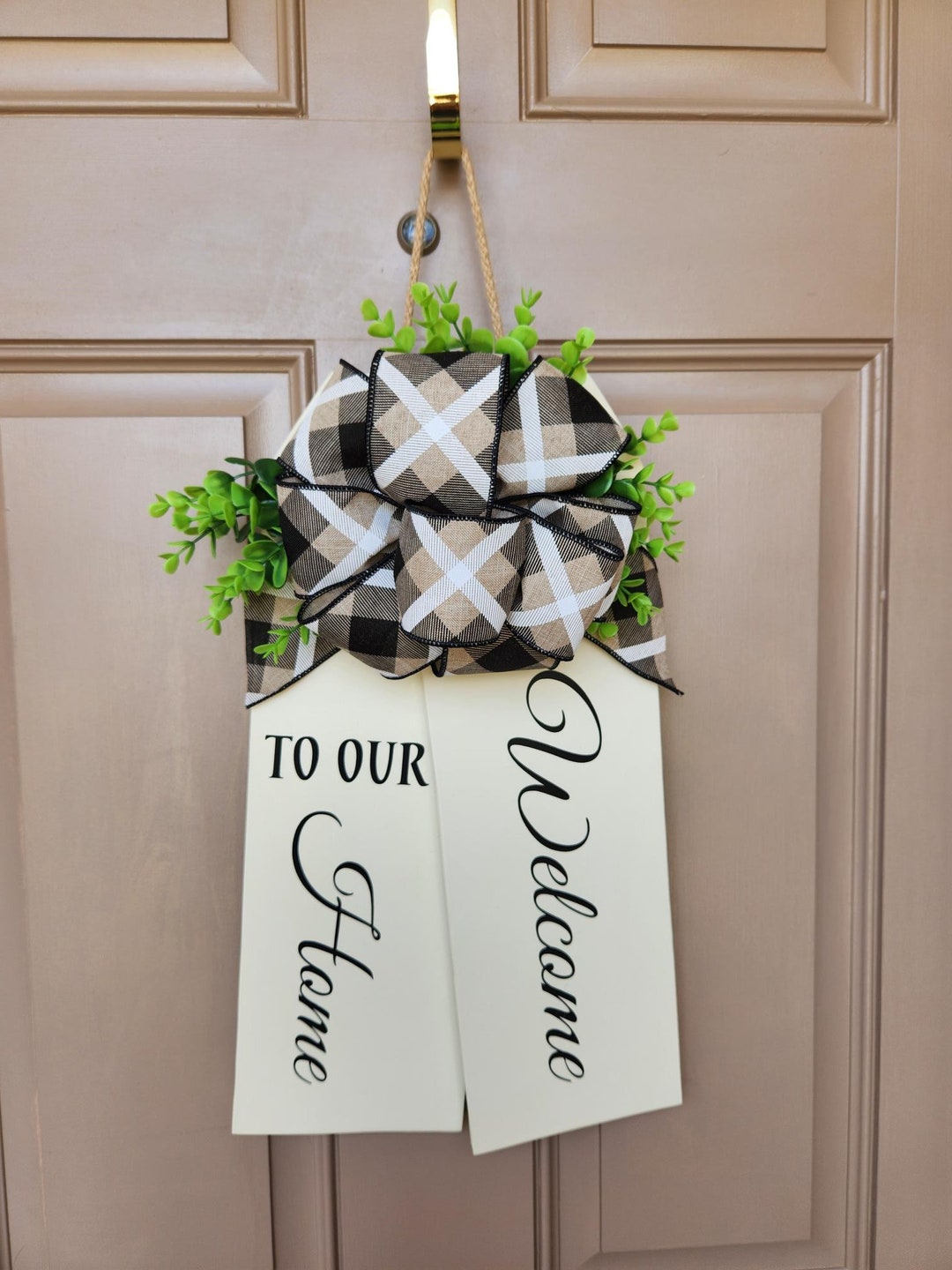 Welcome to Our Home Door Tag, Door Tags, Wood Door Tag, Welcome, Door ...