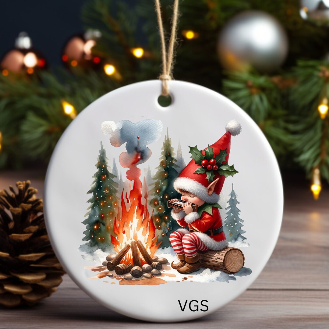 Set of 10 Elf Christmas Ornaments, Personalized Gifts, Holiday ...