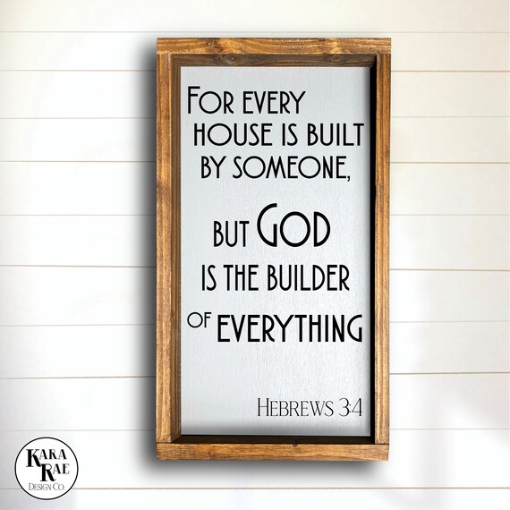 God is the Builder Wood Sign Inspirational Decor - Etsy