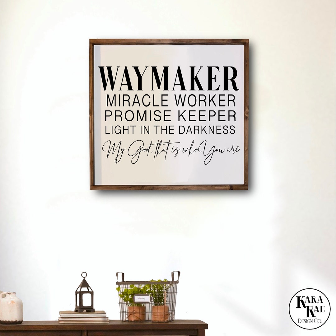 Waymaker | Wood Sign | Scripture Sign | Home Decor | Inspirational ...