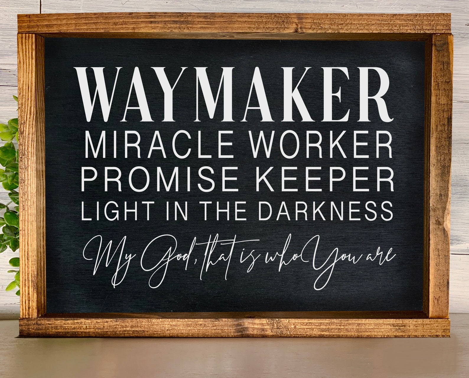 Waymaker Wood Sign Scripture Sign Home Decor | Etsy