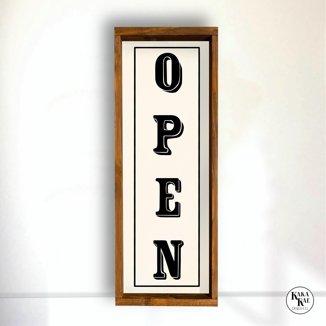 Open | Wood Sign | Home Decor | Business Decor - Etsy