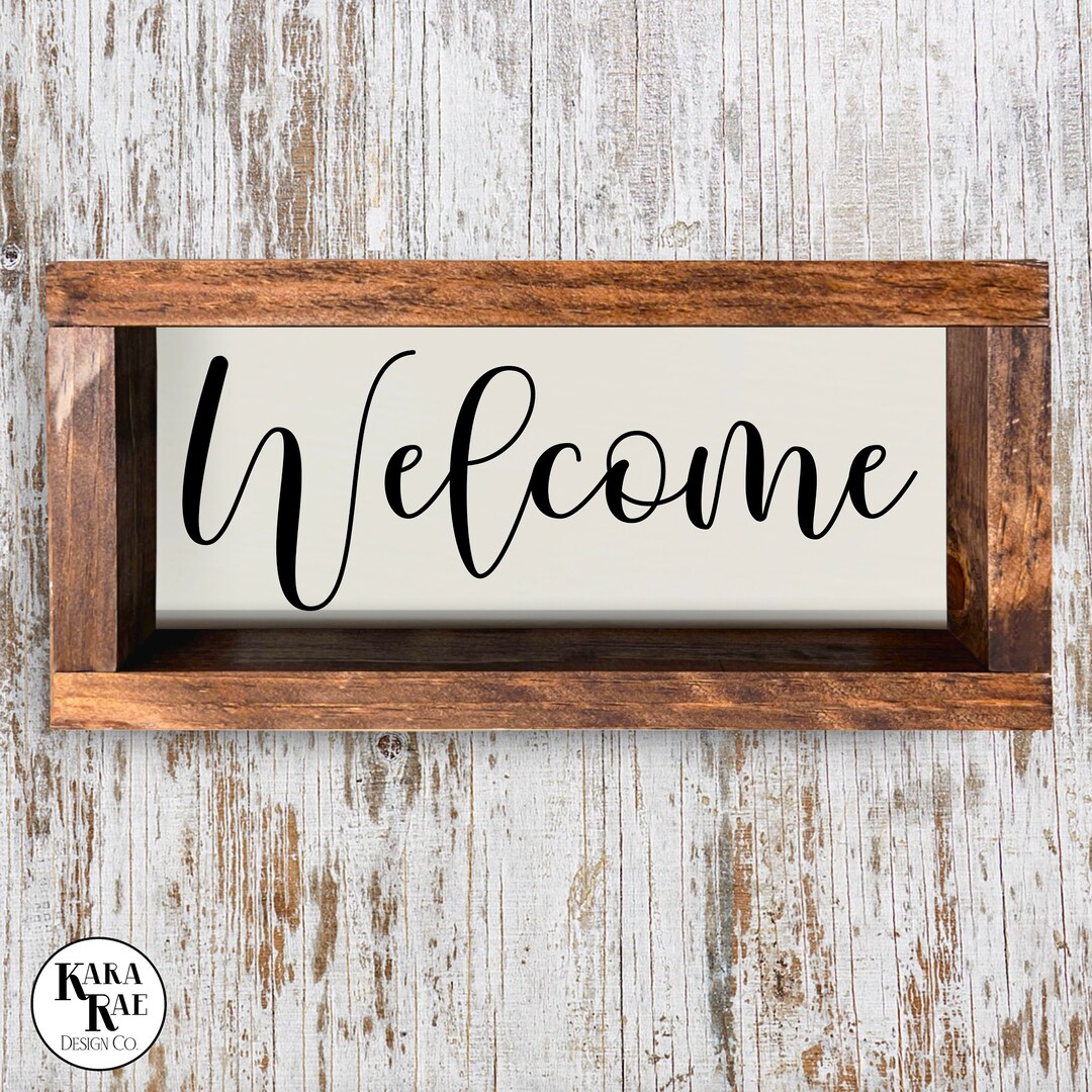 Welcome Small | Wood Sign | Home Decor - Etsy