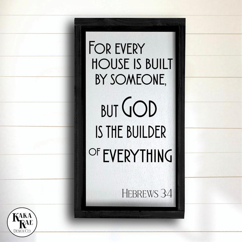 God is the Builder | Wood Sign | Inspirational Decor - Etsy