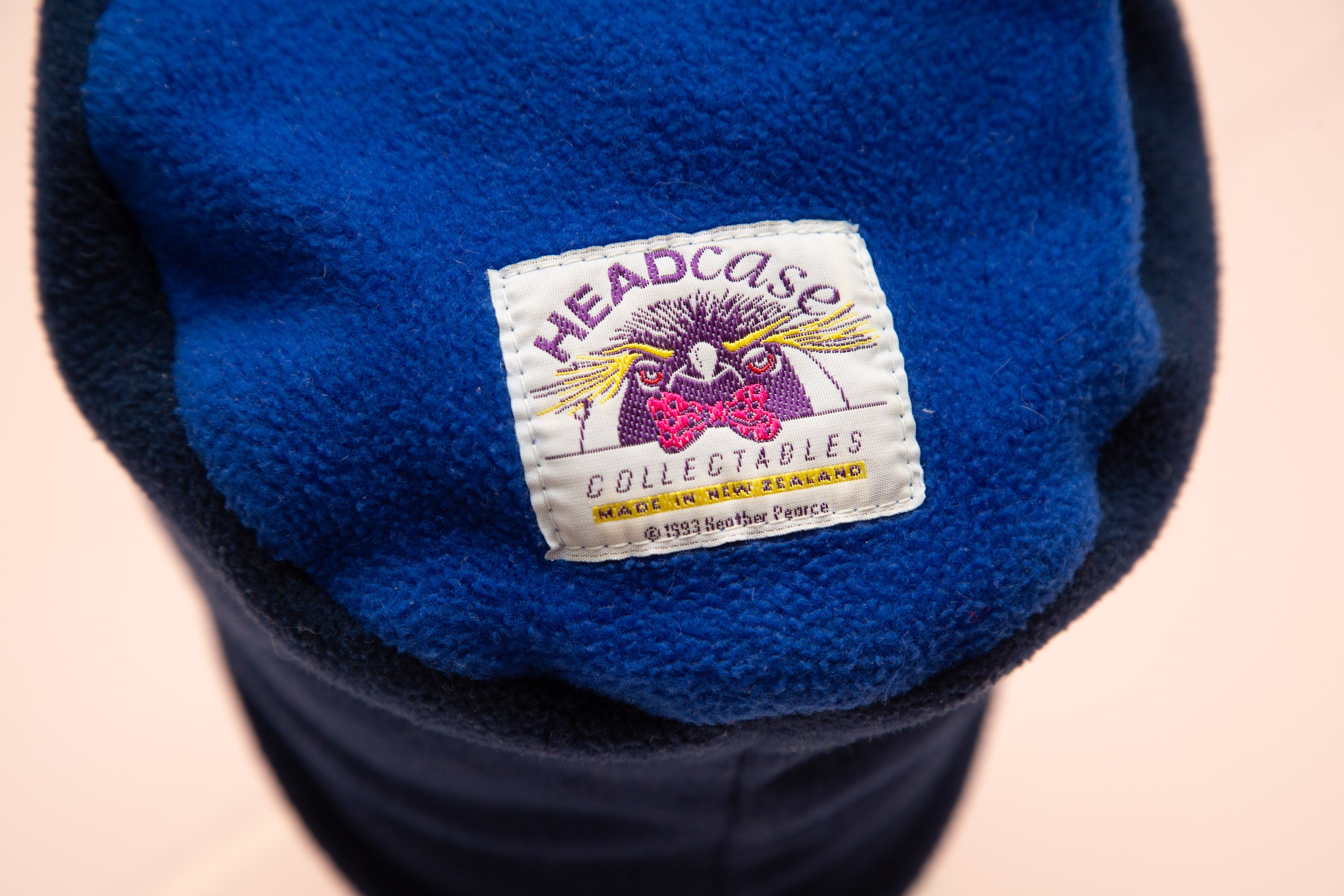 Vtg & Rare HEADCASE Blue Fleece Winter Hat, Collectables Made in New Zealand, 1993 Heather ...