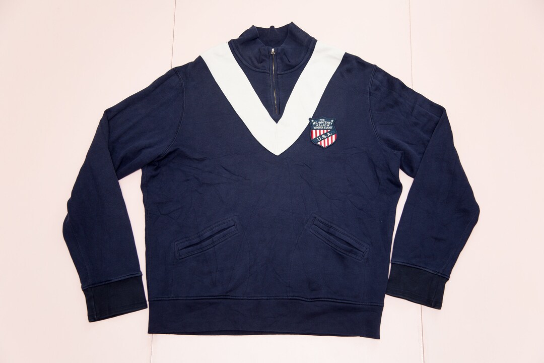 Vtg POLO Ralph Lauren Ivth Mt Whitney R.L.P.C. Winter Event U.S.A. Flag ...
