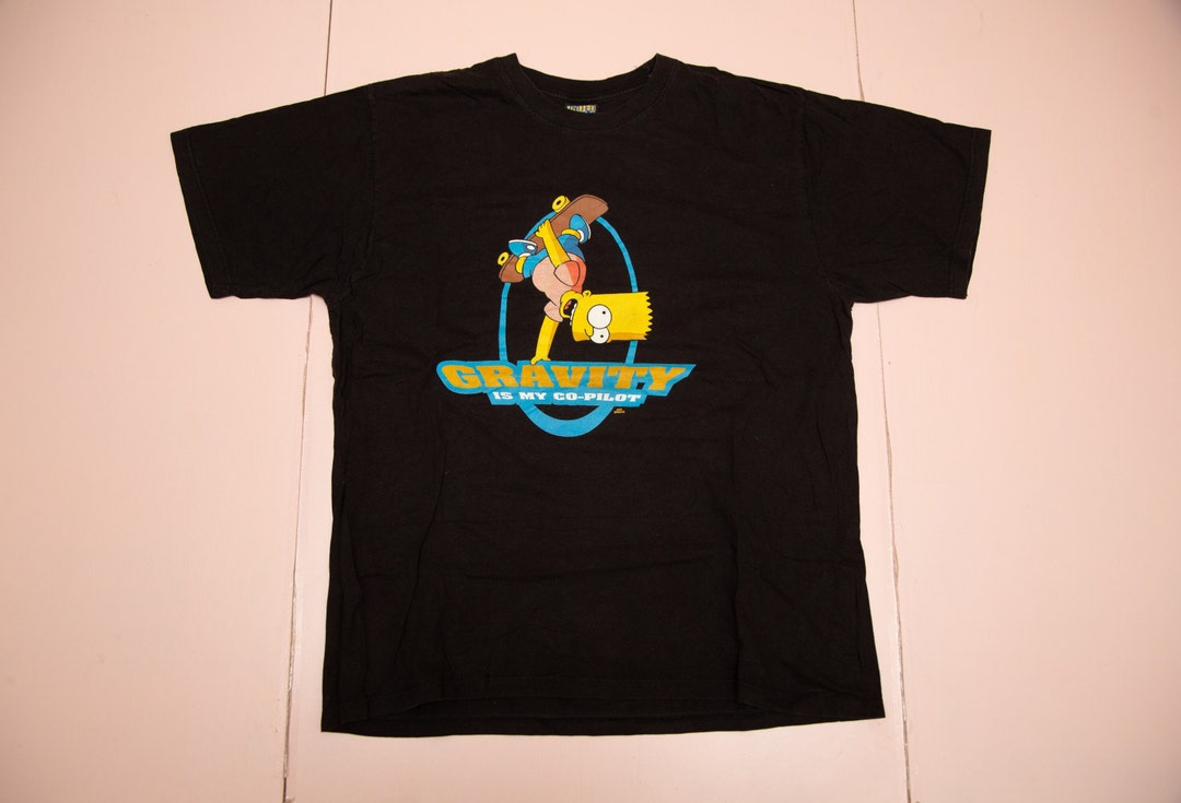 Vtg the SIMPSONS Bart Simpson "gravity is My Co-pilot" United Labels ...