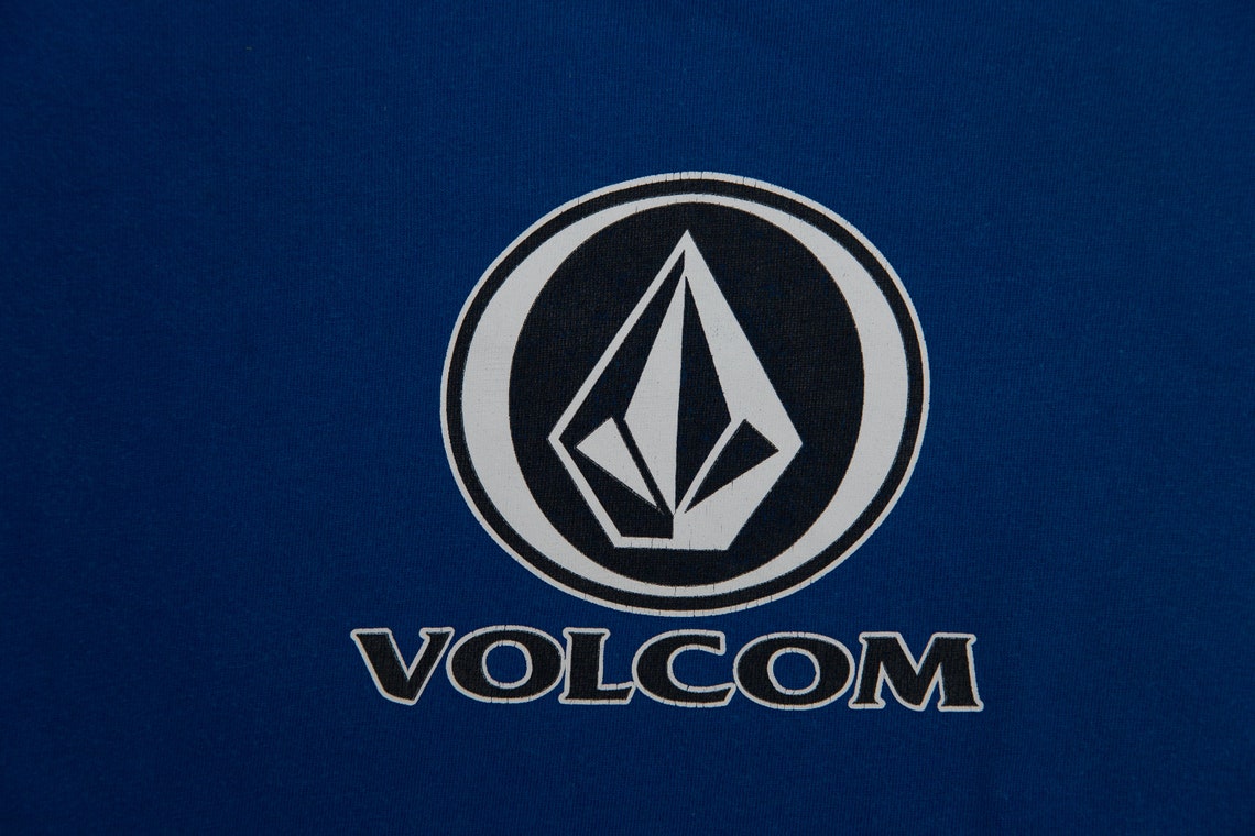 Vtg 90's VOLCOM Logo Blue Single Stitch Skater Snowboarder - Etsy