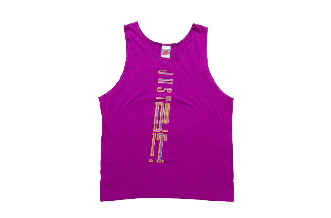 Vtg & Rare NIKE "just Do It" 80's Purple Tank Top Shirt, Made in ...