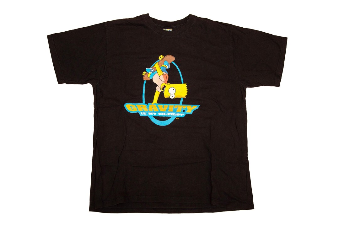 Vtg the SIMPSONS Bart Simpson "gravity is My Co-pilot" United Labels ...