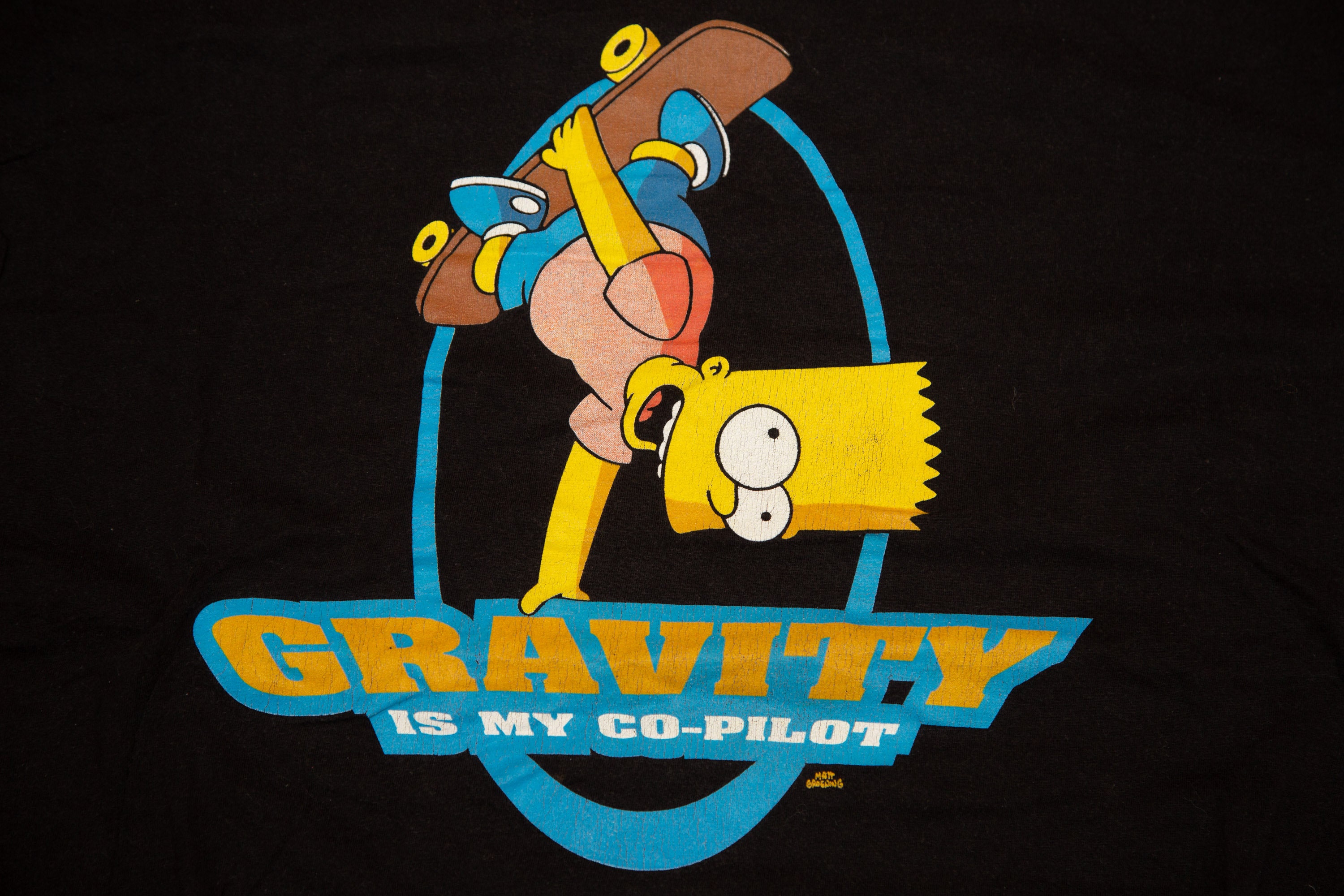 Vtg the SIMPSONS Bart Simpson gravity is My - Etsy