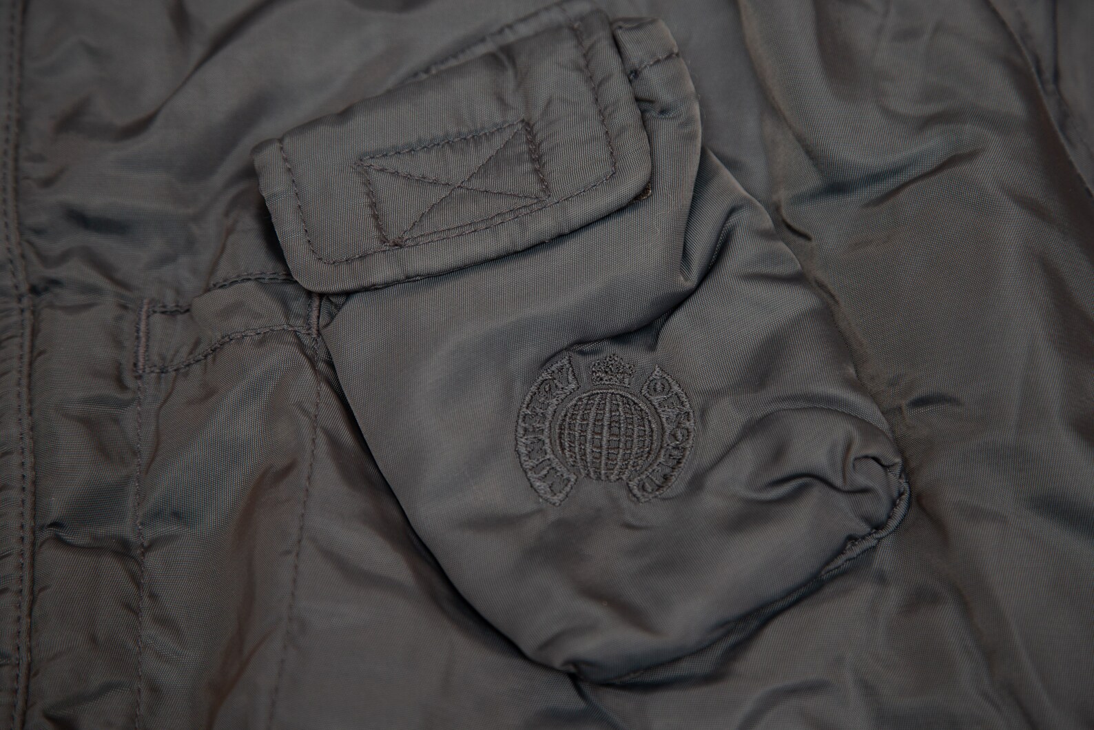 Vtg & Very Rare MINISTRY of SOUND Clothing Grey Long Bomber Style ...