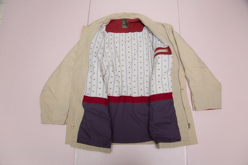 Vtg 90's MELKA "nintees" Beige Trench Coat, Made in Portugal, Sz 54 or ...
