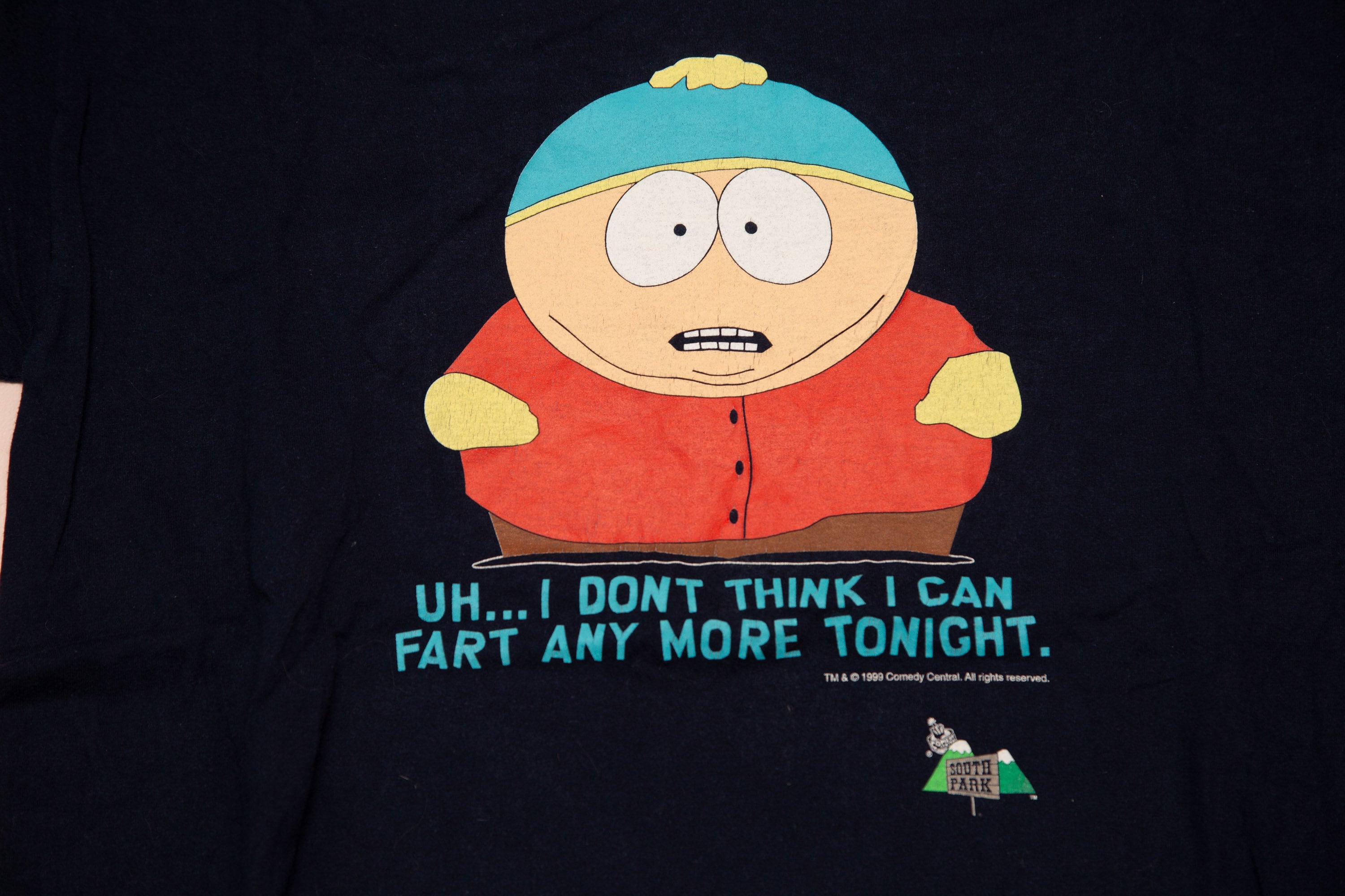 Vtg SOUTH PARK Cartoon Cartman uh I Don't Think I Can Fart Anymore ...