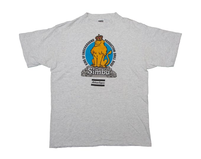 Vtg Atlas Copco SIMBA King of Underground Productions Drill Rigs Grey T ...