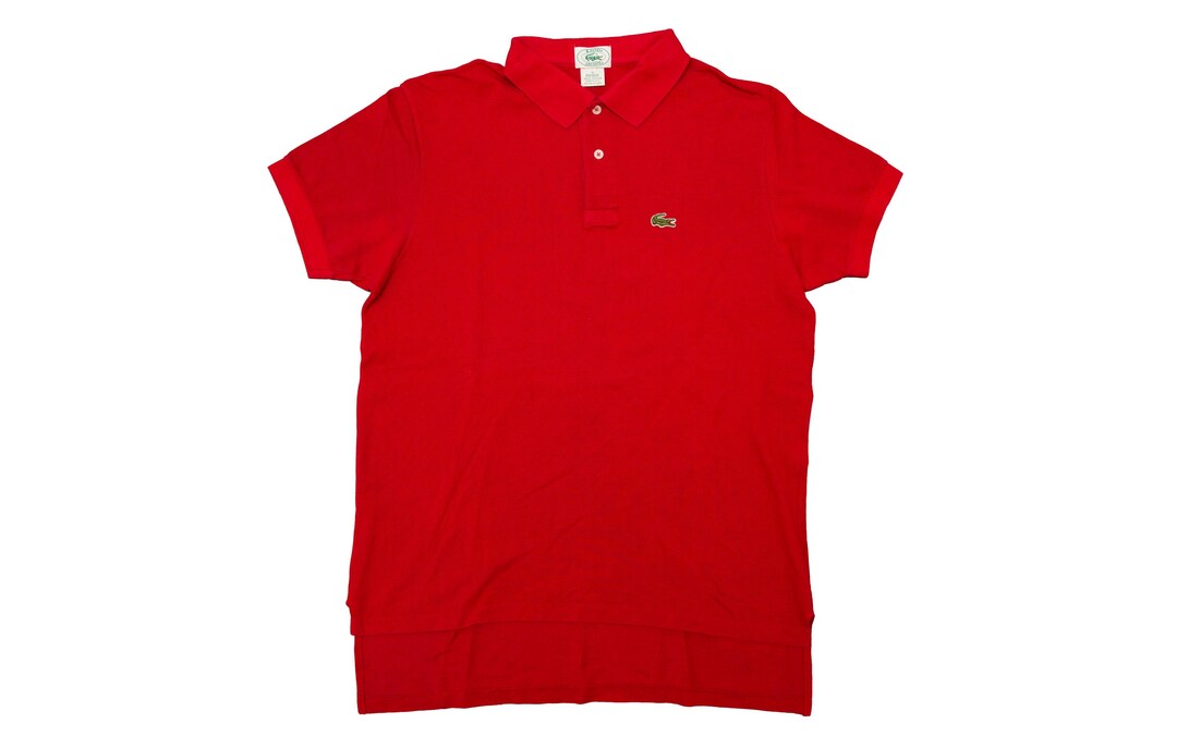 Vtg Izod LACOSTE Patron 80s/90s Red Polo Shirt, Made in USA, Sz Fit Men ...