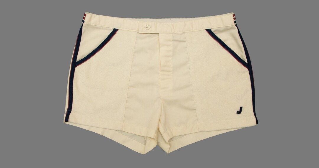 Vtg JANTZEN Tennis Style 70's Creamy White Shorts, Made in USA, Sz 34 ...