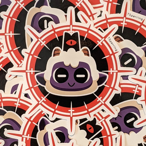 Cult of the Lamb Colored Sticker - Etsy