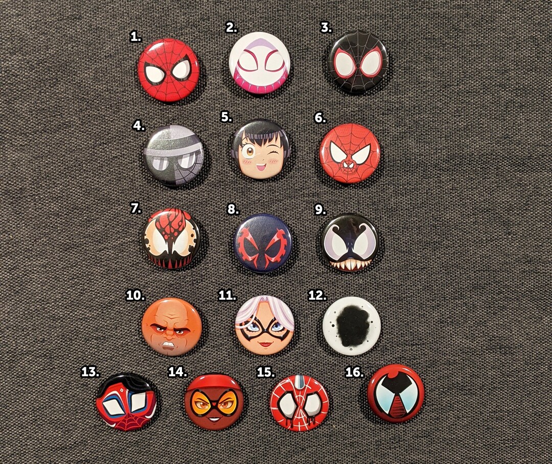 Mix and Match Badges Spider-verse Badge Badges - Etsy