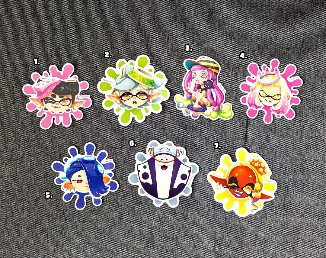 Splatoon Sticker, Splatoon, Mix and Match Stickers, Games, Computer ...