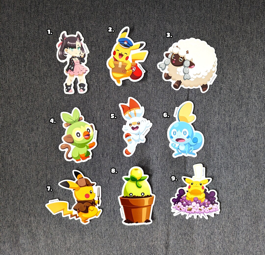 Pokemon Stickers, Mix and Match Stickers, Games, Computer Games, Anime ...