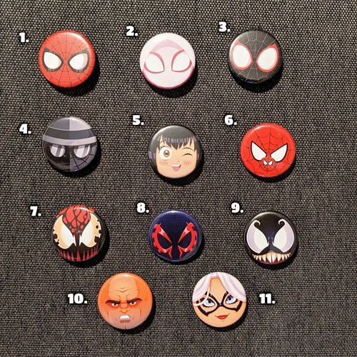 Mix and Match Badges Spider-verse Badge Badges - Etsy