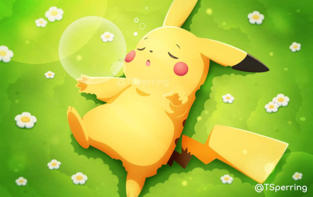 Pikachu, Sleeping Pikachu, Pokemon, Pokeball, Nintendo, Cute, Funny ...