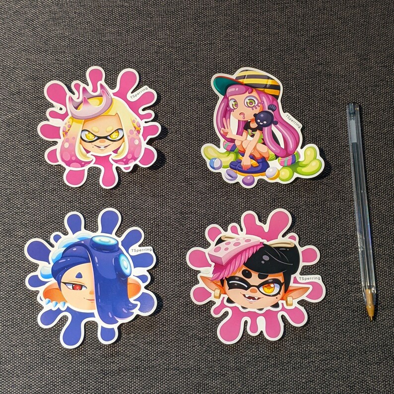 Splatoon Sticker Splatoon Mix and Match Stickers Games - Etsy