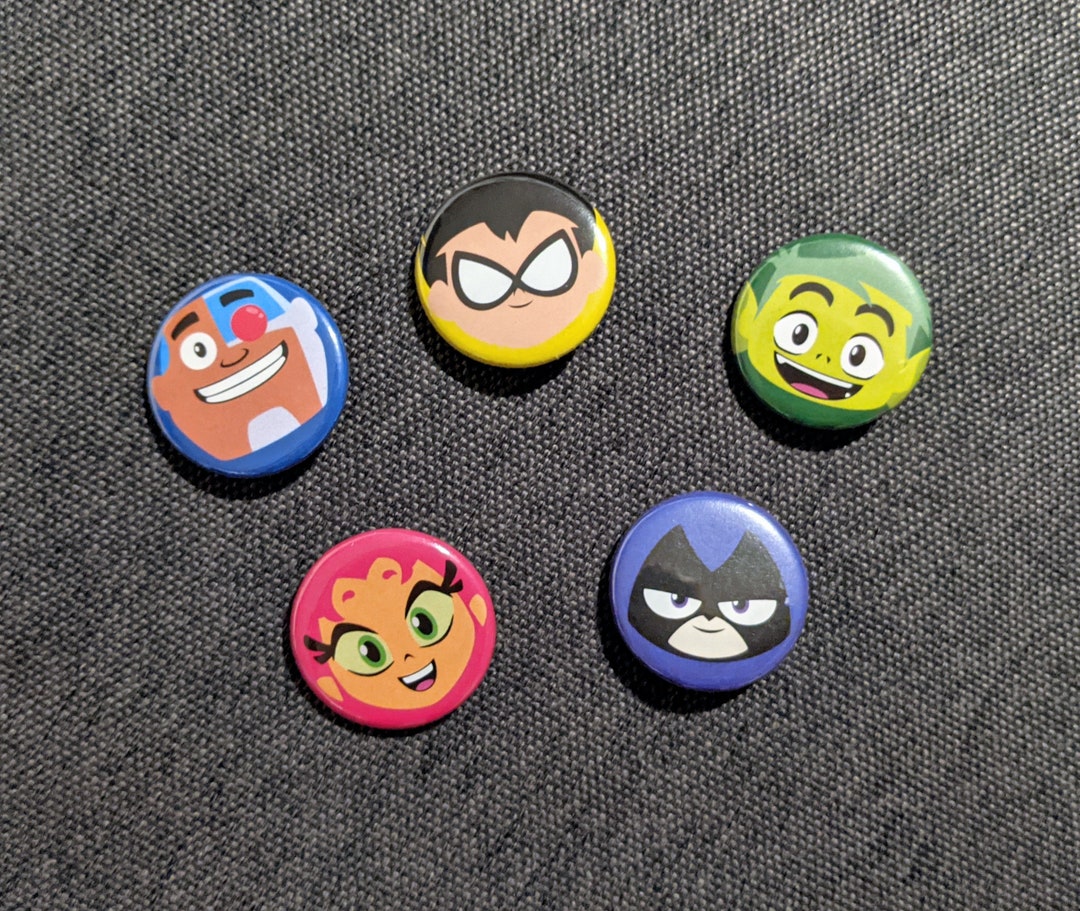 Teen Titans Go Mix and Match Badges, Teen Titans Go, TTG, Robin, Beast ...