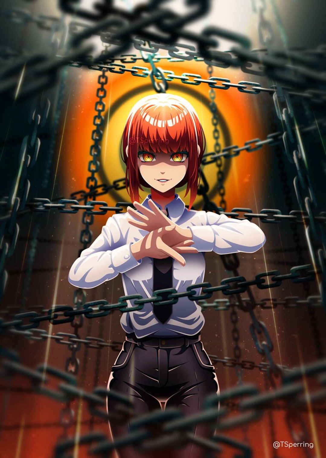 Makima, Chainsaw Man, Chainsawman, Anime, Chains, Dark, Goth ...