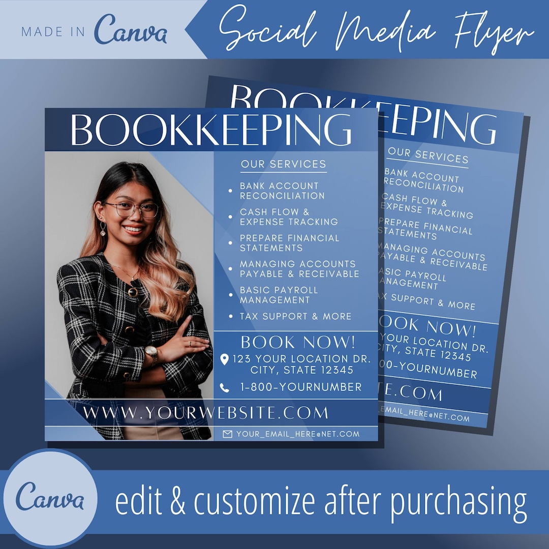 Bookkeeping Services Flyer Template - Bookkeeper Service Flyers ...