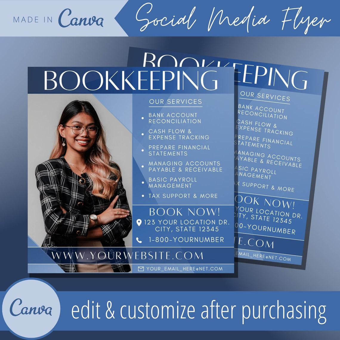 Bookkeeping Services Flyer Template - Bookkeeper Service Flyers ...