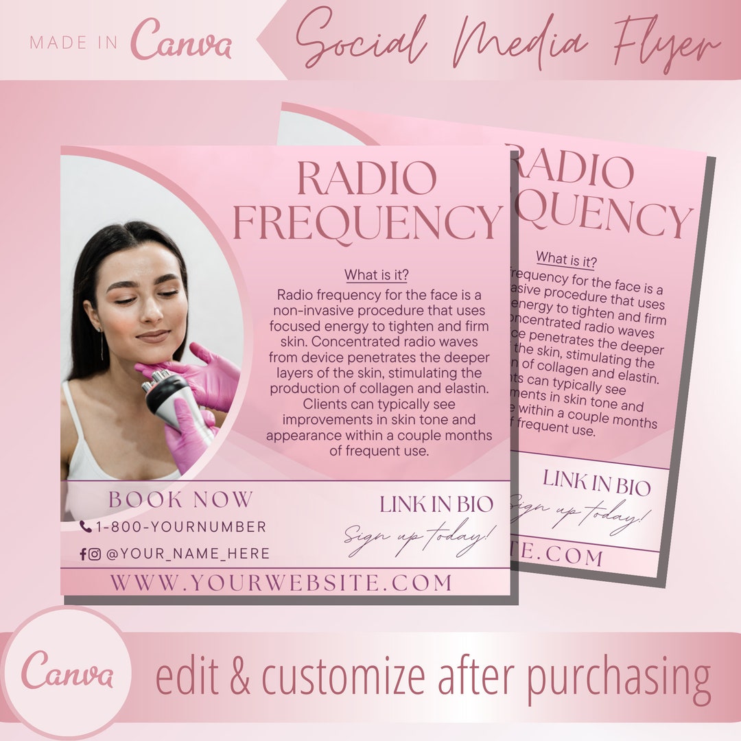 Radio Frequency Facial Flyer Template - Radiofrequency Facials ...
