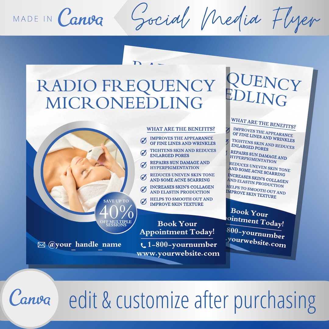 RF Microneedling Flyer Template - Radiofrequency Micro Needling ...