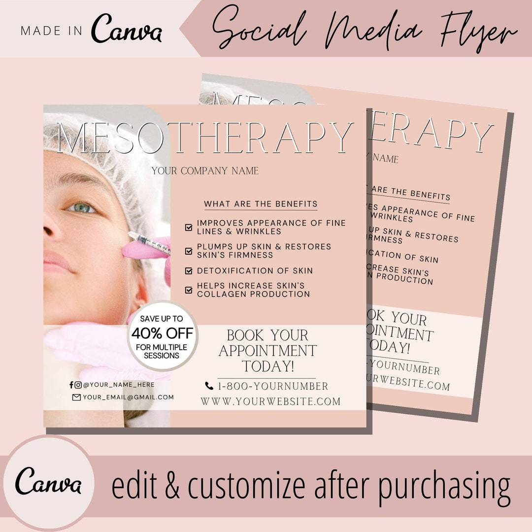 Mesotherapy Flyer Template - Meso Therapy Consultation Appointment ...